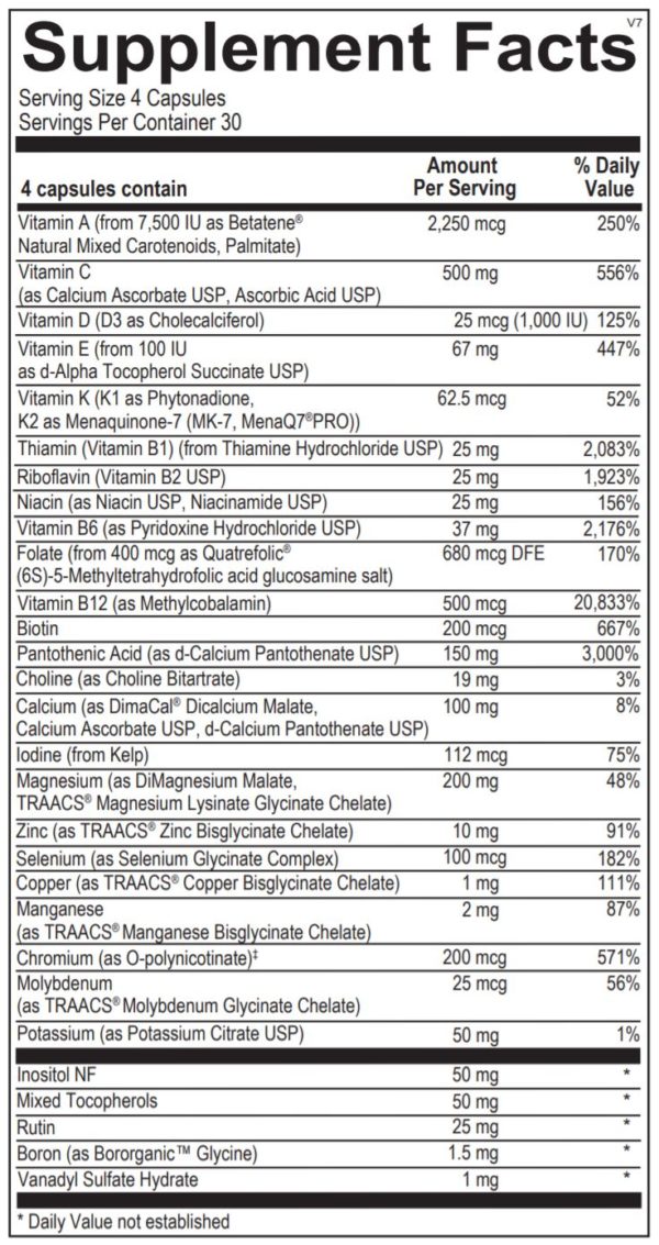 Ortho Molecular Alpha Base Capsules Without Iron - Gaspar's Best